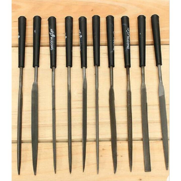 Clover 10 Pcs 4 x 160 mm Precision Needle File Set ( တံစဉ်း ၁၀ ချောင်း ...