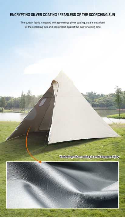 (Preorder) CAMELCROWN Outdoor Exquisite Camping Pentagonal Pyramid Tent Rain-Proof Picnic ...