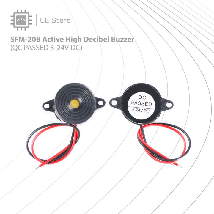 SFM-20B Active High Decibel Buzzer (QC PASSED 3-24V DC) - CE Store ...