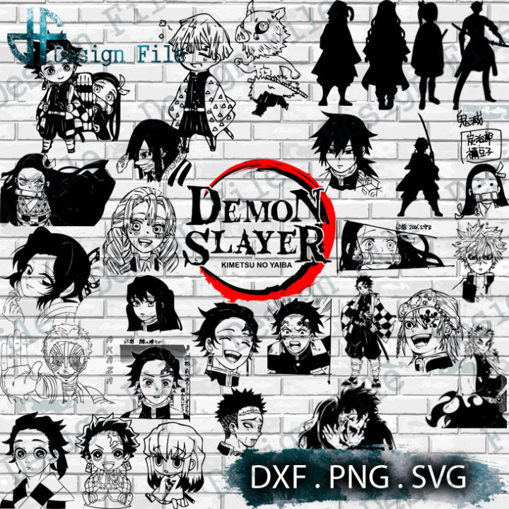 [ Digital Goods ] 30 Vectores Demon Slayer Vector cut file Laser cut ...