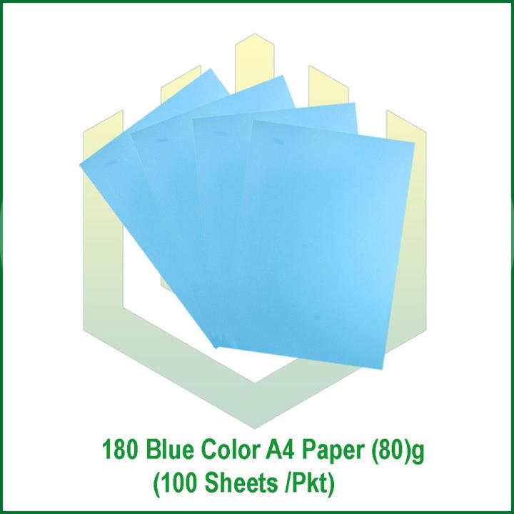 180 blue color A4 paper 80g | Shop.com.mm