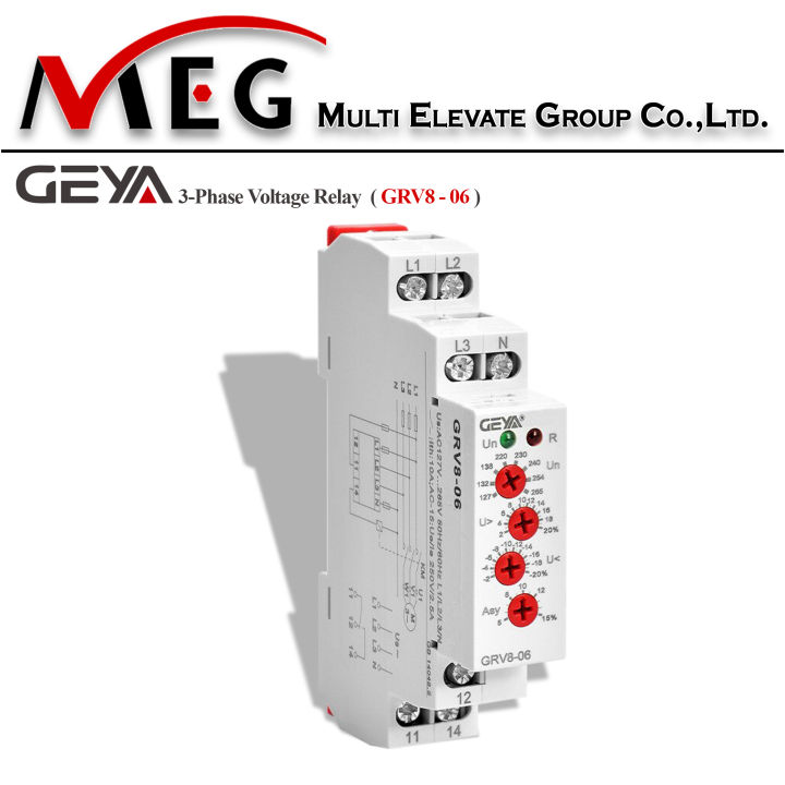 GEYA 3 - Phase Voltage Relay ( GRV8 - 06 ) | Shop.com.mm