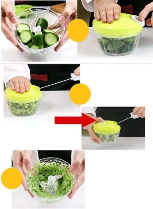 Manual Hand Pull String Food Chopper Processor To Chop Fruit Vegetable ...