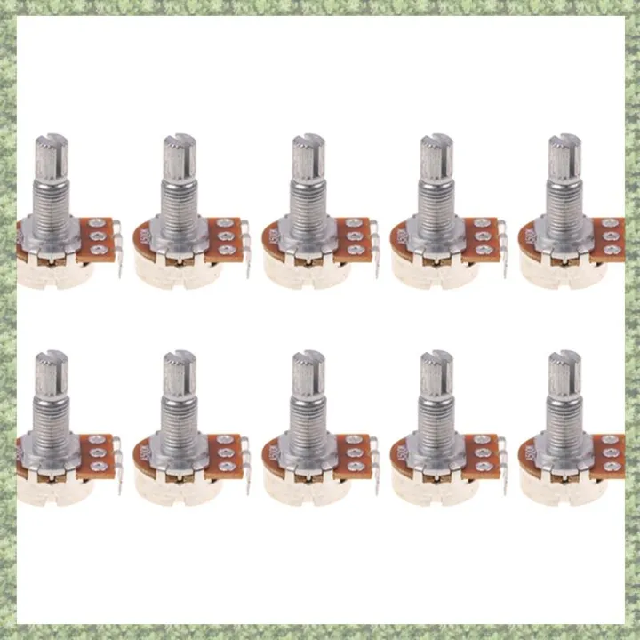 A500K Potentiometer Spline Small Pot Electric Guitar Bass Effect Amp ...