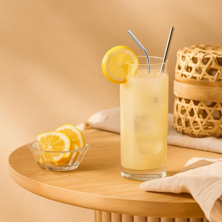 High Grade Stainless Steel Metal Straw 5-Piece Set Metal Straws ...