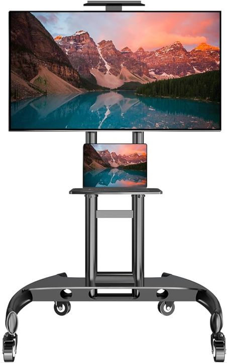 Heavy Duty Professional Portable TV Cart Height Adjustable 32 to 75 ...
