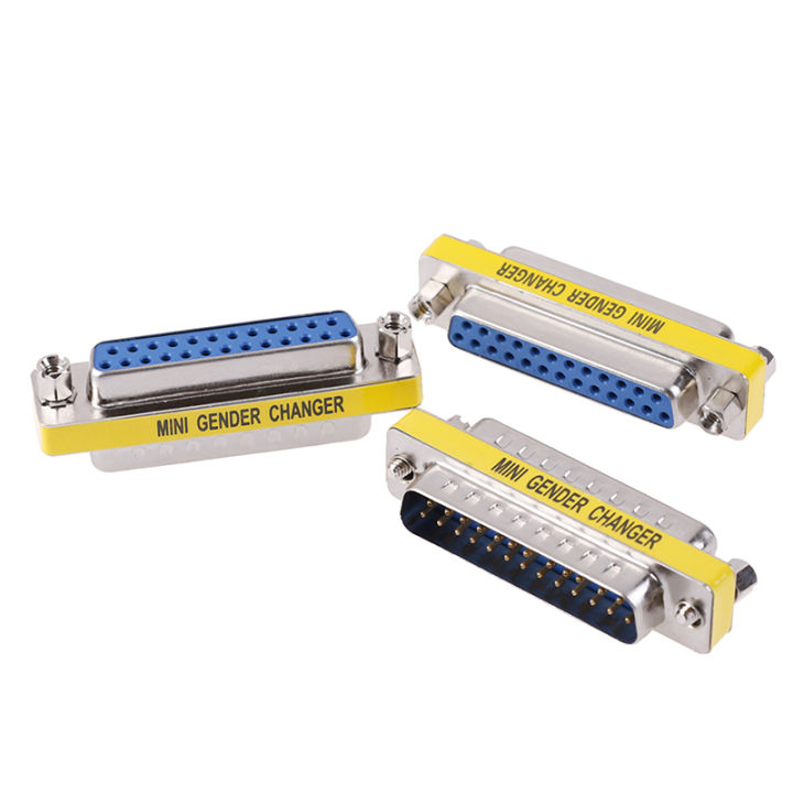 DB25 D-Sub 25pin Connectors Mini Gender Changer Adapter RS232 Serial ...