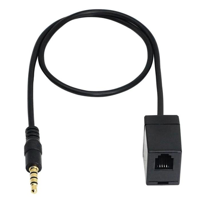 RJ9 4P4C Female To 3.5mm TRRS Male Telephone Adapter Cable Convert RJ9 ...