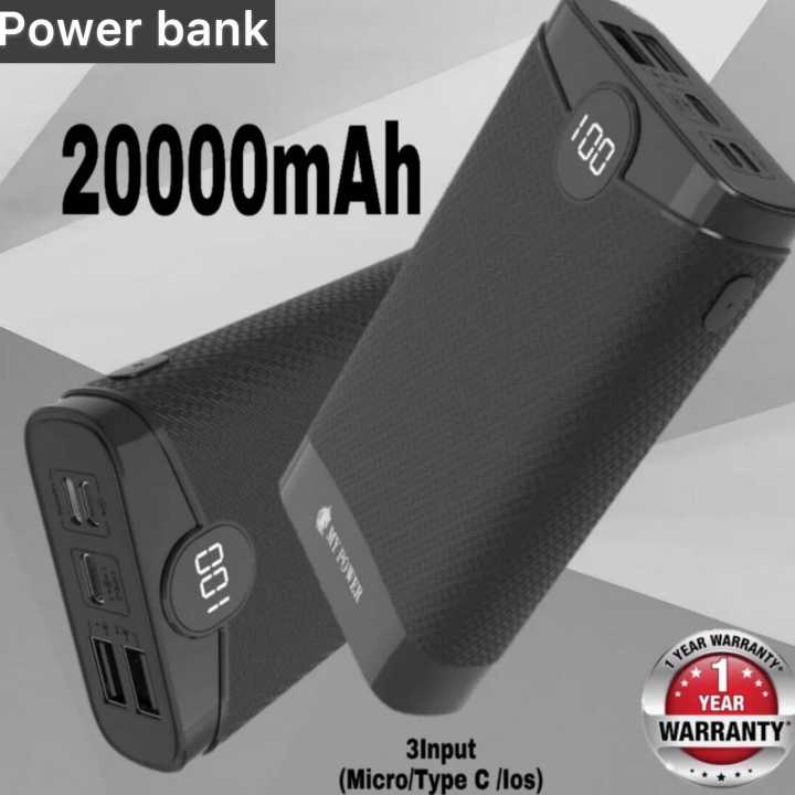 Portable 20000mAh Digital Power Bank | 1 Year Warranty | Daraz.com.np