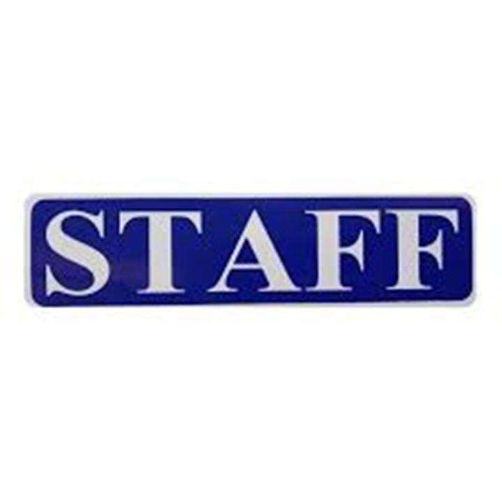 1pcs 20/5.5cm Blue "Staff" Sign/ Sticker For Office And Restaurant ...