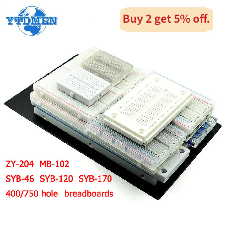 Breadboard 400 830 Point Solderless Bread Board protoboard ZY-204 MB102 ...