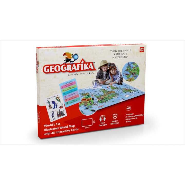 UnikPlay Geografika World Map Game | Non-Tearable, Waterproof ...