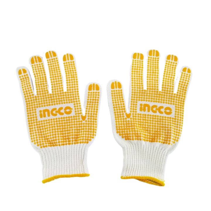 Ingco XL Knitted And PVC Dots Gloves 1 Pair HGVK05 | Daraz.com.np