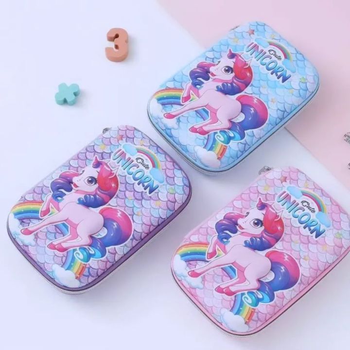 Kitab Kalam Big Size Unicorn + Pattern 3D Pencil Box EVA Foam (Colour ...