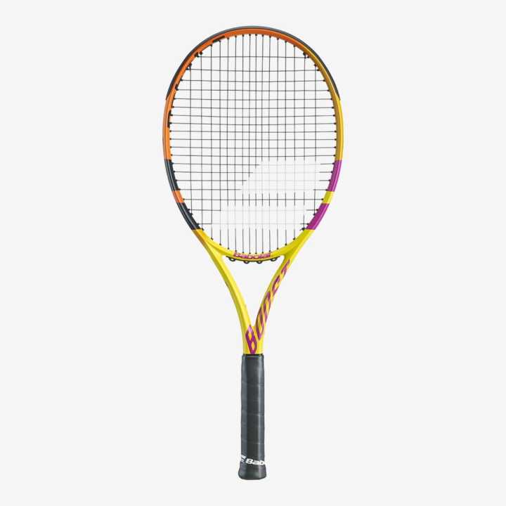 Babolat Yellow/Orange/Purple Color Boost Rafa Strung 260G Tennis Racket ...