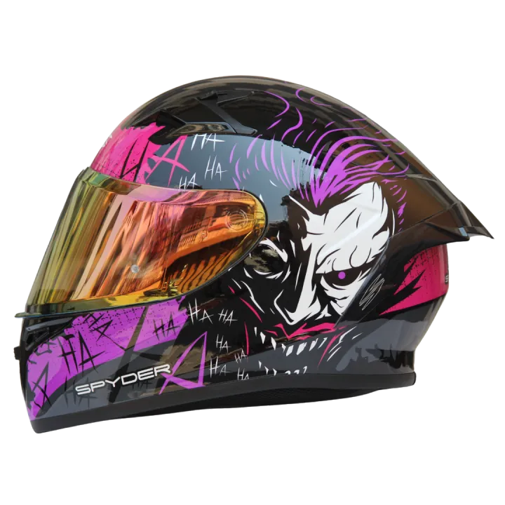 Spyder Phoenix+ G Joker Black Pink Full Face Motorcycle Helmet | Daraz ...