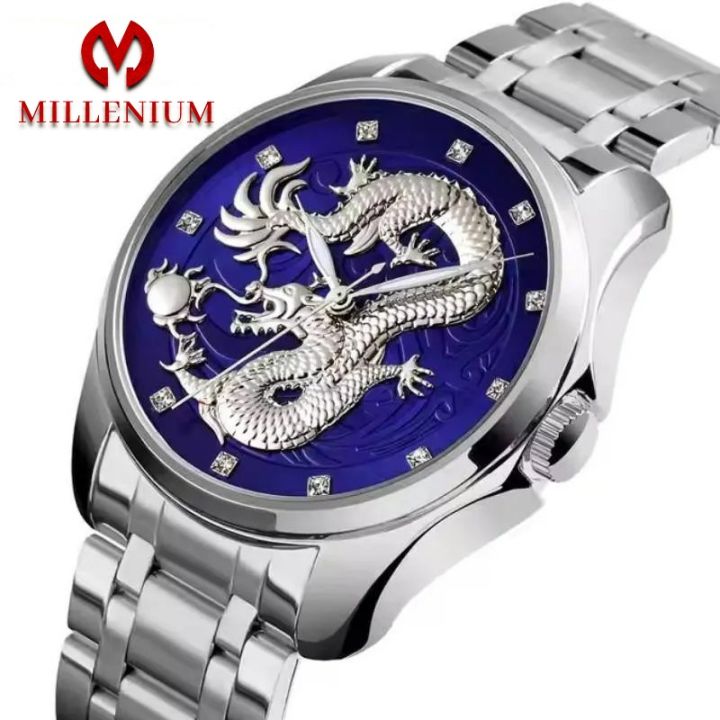 Millenium MW58235 Dragon Quartz Luxury Waterproof Watch For Men | Daraz ...