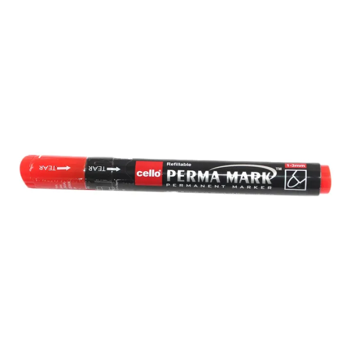 Cello Red Refillable Perma Mark Permanent Marker | Daraz.com.np