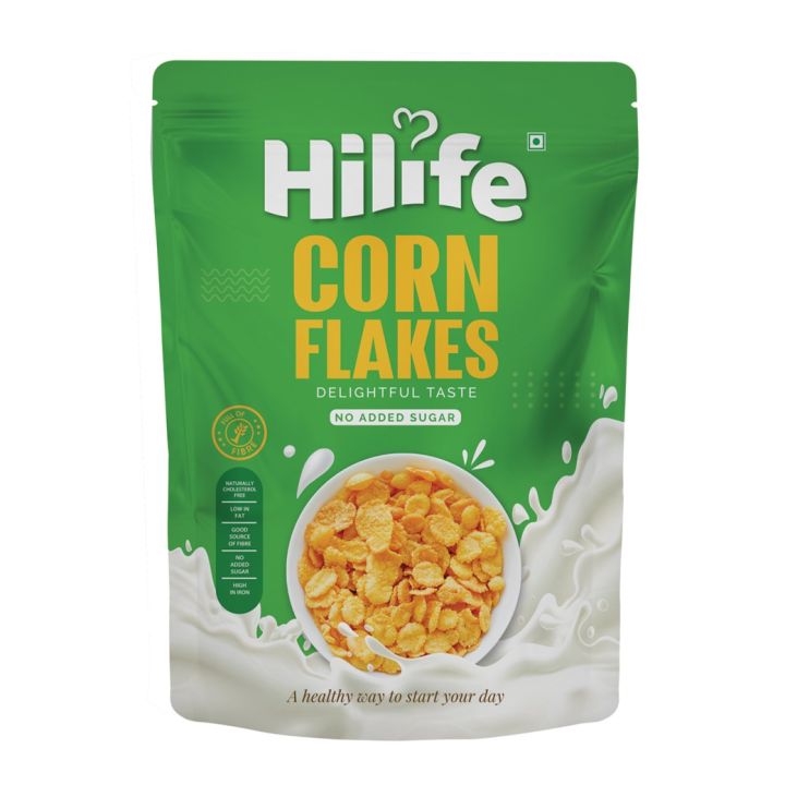 Hilife Sugarfree CornFlakes 500g Box || Clean & Crunchy | Zero Sugar ...