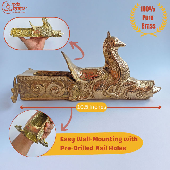 Axia Krafts Brass Dhunge Dhara - 27x4.7Cms - 1.9Kgs Golden Dhungedhara ...