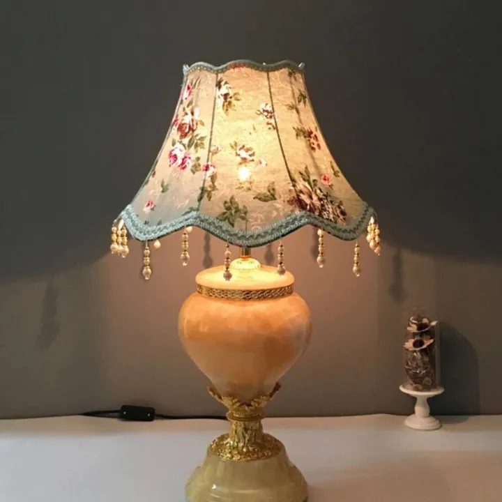 Table Bedroom Decoration E27 Table Lamp Shade 25CM Tassel Wall Lamp ...