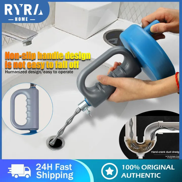Handheld Sewer Pipe Plunger Dredge Bathroom Kitchen Cleaning Tools 3/4 ...