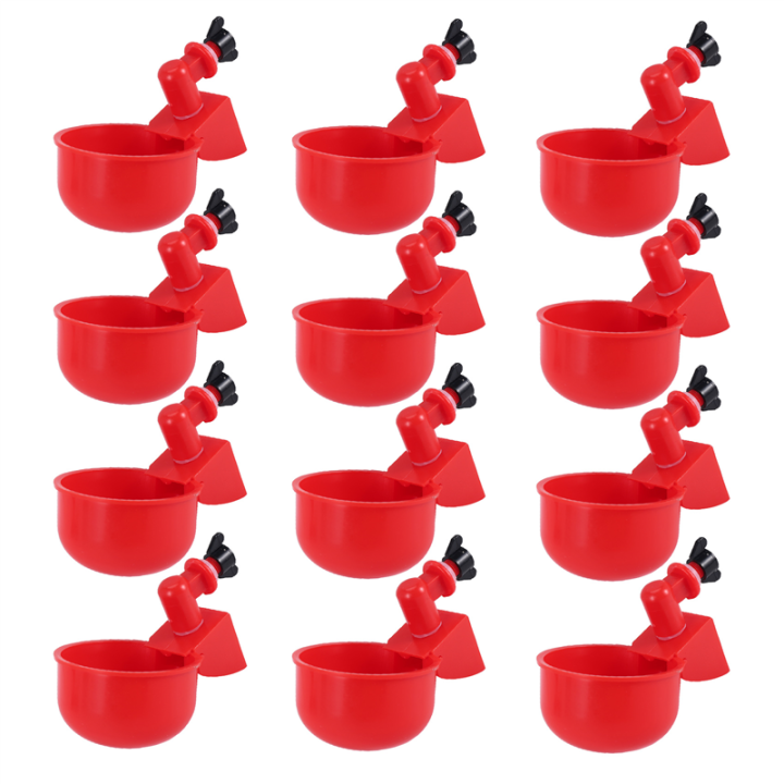 NAMUNY 12PCS Chicken Watering Cup Automatic Filling Waterer Poultry ...