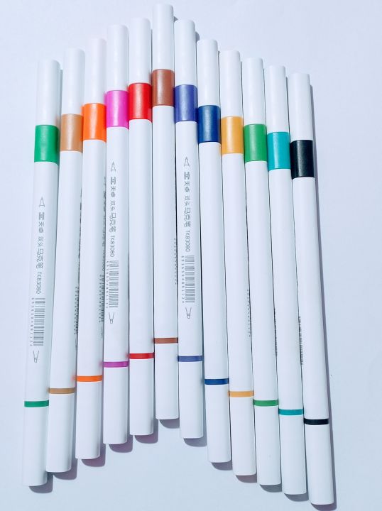 Sign Pens 12 Colour Two Side | Daraz.com.np