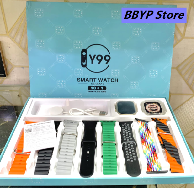 BBYP Y99 Ultra Smartwatch 10+1 with 8 Different Straps and Watch ...