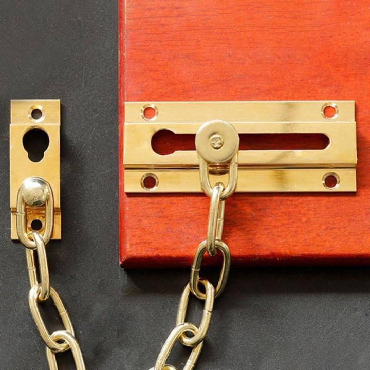 set Quality Steel Chain Bolt Decorative with Screws Sliding Door Lock ...
