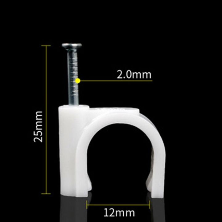 100pcs Durable U Shape Circle Wall Clip Wall Hanging PVC Pipe Cable ...