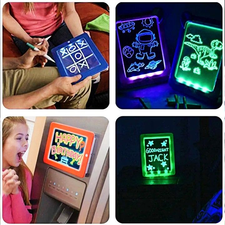Magic Sketch Drawing Pad 3D Light Up LED Glow Board | Daraz.com.np