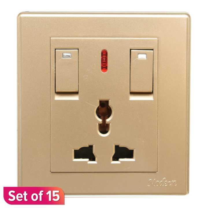 Golden Modern 2 Plus Socket Set of 15 | Daraz.com.np