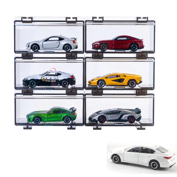 Transparent 1:64 Toy Model Cars Display Box 1 Grids Acrylic Storage Box ...