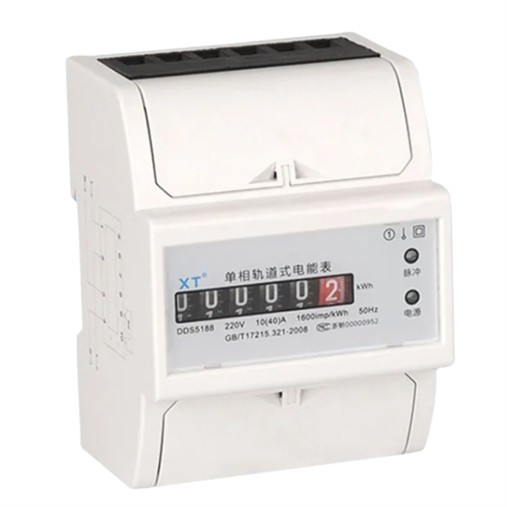 5-60A LED Din Rail Electricity Consumption Wattmeter Single Phase 4P ...