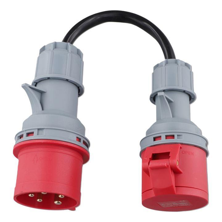 5 Pin Red 32A Male to 16A Female -Adapter Gen Ev Charger Extension Cord ...