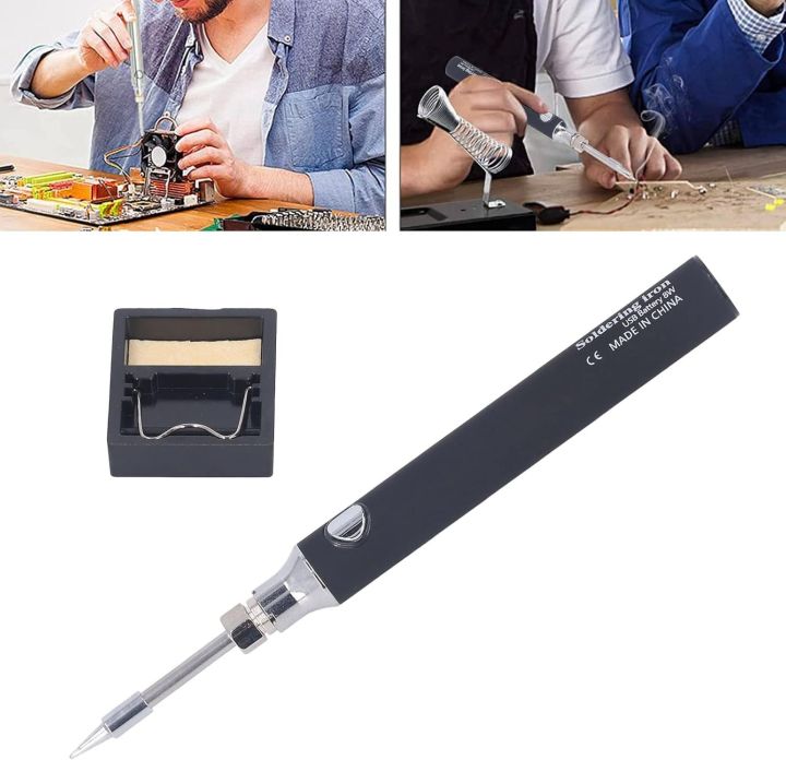 Cordless Soldering Iron Kit - USB Rechargeable Soldering Iron with 3 ...