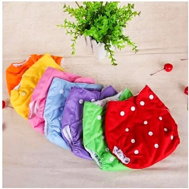 Reuseable Washable Cloth Diapers (Plain Multicolor) - Assorted Color ...