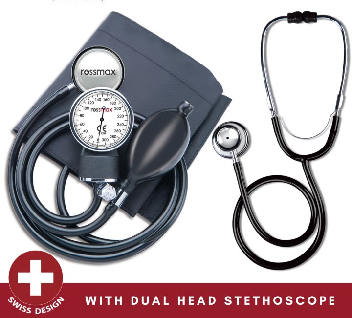 Rossmax Manual Blood Pressure Monitor Aneroid Sphygmomanometer With Stethoscope | Daraz.com.np