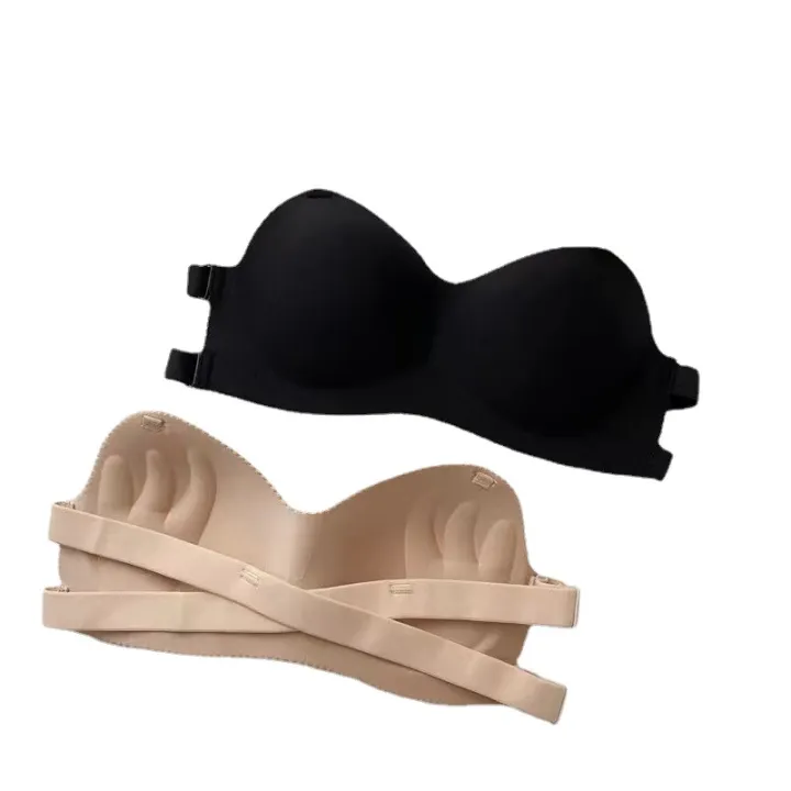 1Pcs Backless Invisible Bra Women Push Up Tube Top Wrap Chest Strapless ...