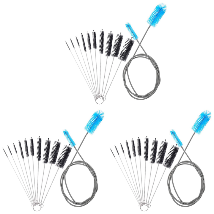 NAMUNY 3X Aquarium Filter Brush Set, Flexible Double Ended Bristles ...