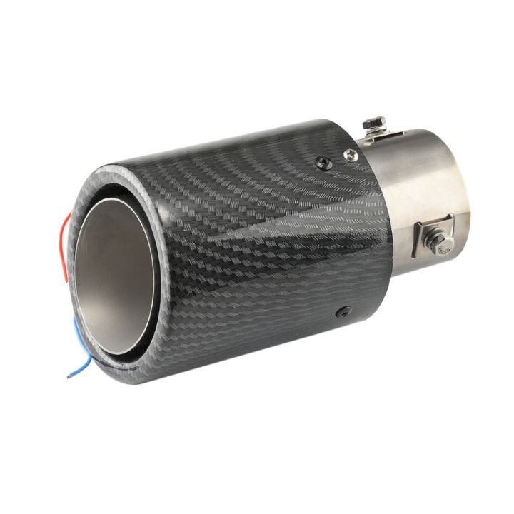 FORIDE Universal Car Modified Exhaust Muffler Tip Tail Pipe Blue LED ...