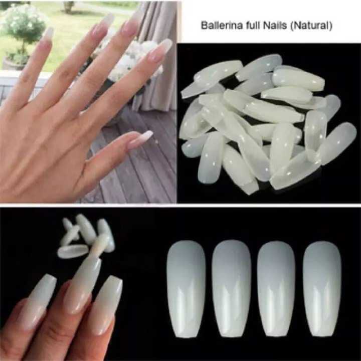 Fake nails -100 Pcs Fake Transparent Nails | Daraz.com.np