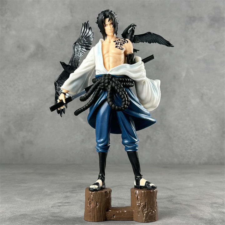 28cm Anime Naruto Figure Raven Spell Seal Sasuke Uchiha PVC Action ...