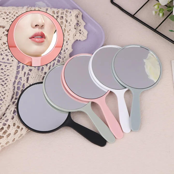 Eyelash Extension Handheld Makeup Mirror Round Makeup Vanity Mirror ...