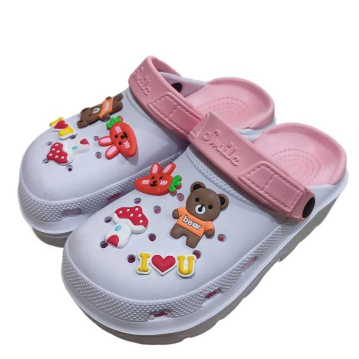 Smile Design Crocs With Platform For Women | Daraz.com.np