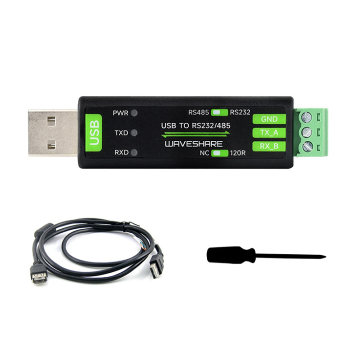 USB to RS232/485 Serial Communication Converter Black Plastic for Linux Android Win 11/10/8.1/8 ...