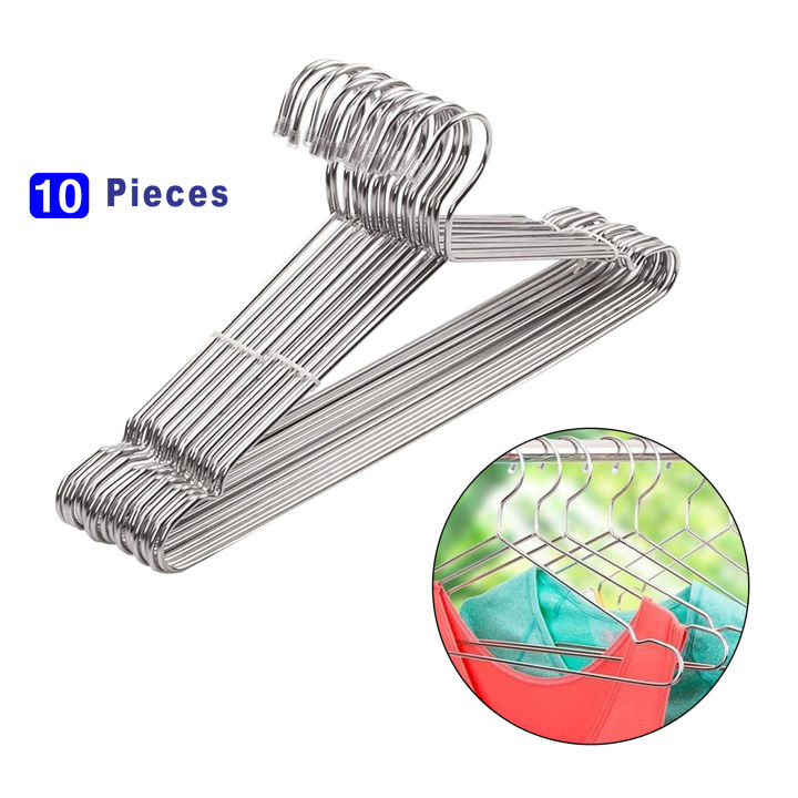 Stainless Steel Clothes Hanger Set 10 pcs | Daraz.com.np