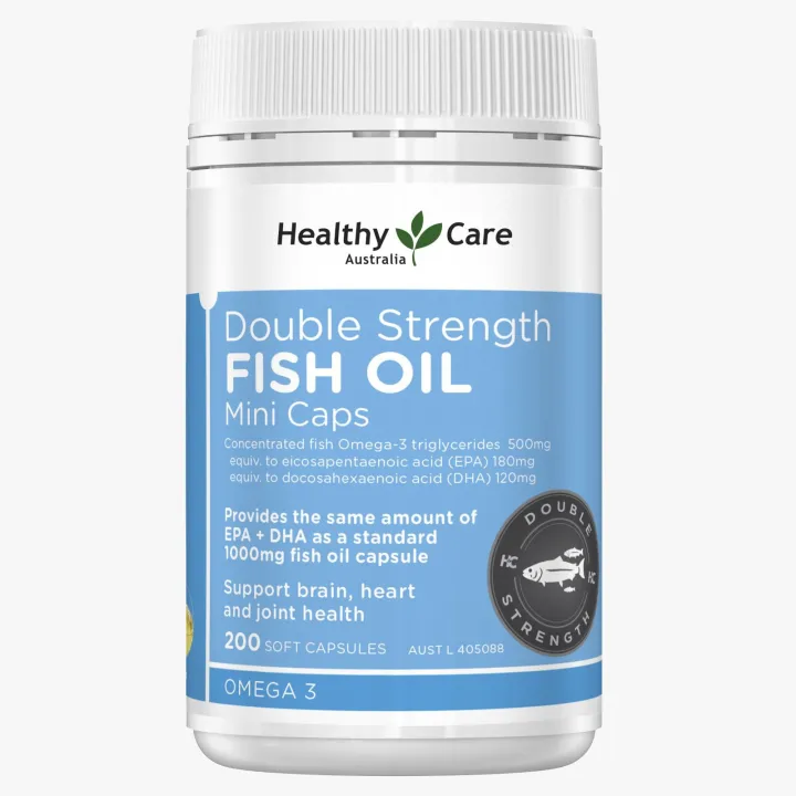 Healthy Care Australia Omega 3 1000mg Fish Oil ,200 Capsules, Mgf. By ...