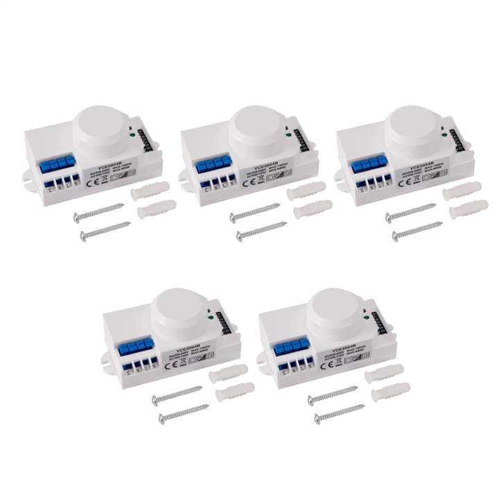 5X 220V 360 Degree Microwave Sensor Light Switch Induction Microwave ...